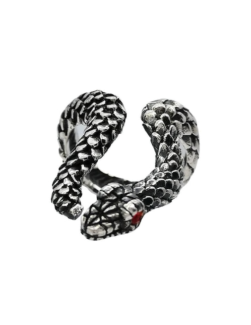 Anillo de serpiente Vadalú Plata Animal de plata brillante 1