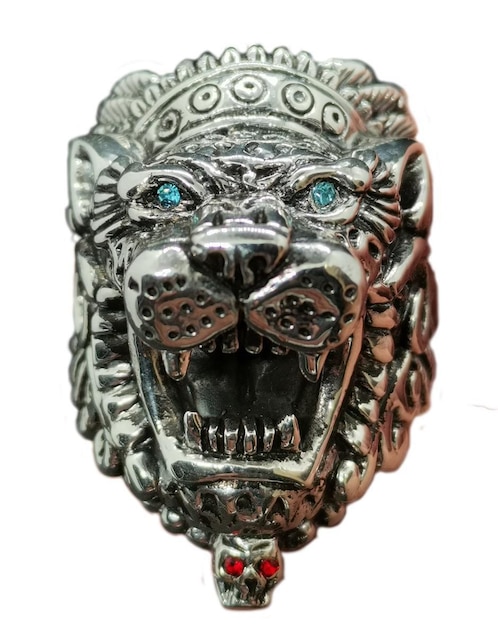 Anillo de león Vadalú Plata Animal de plata pulido 1